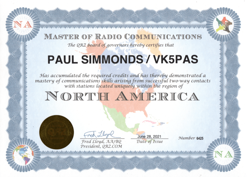 Some more QRZ.com award certificates | VK5PAS