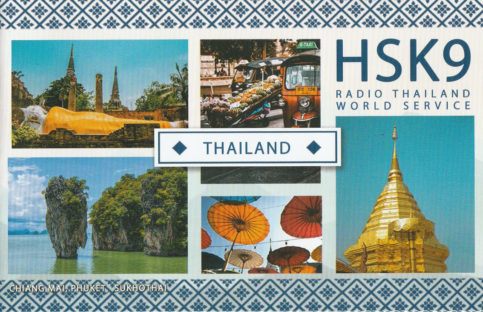 Radio Thailand QSL card | VK5PAS